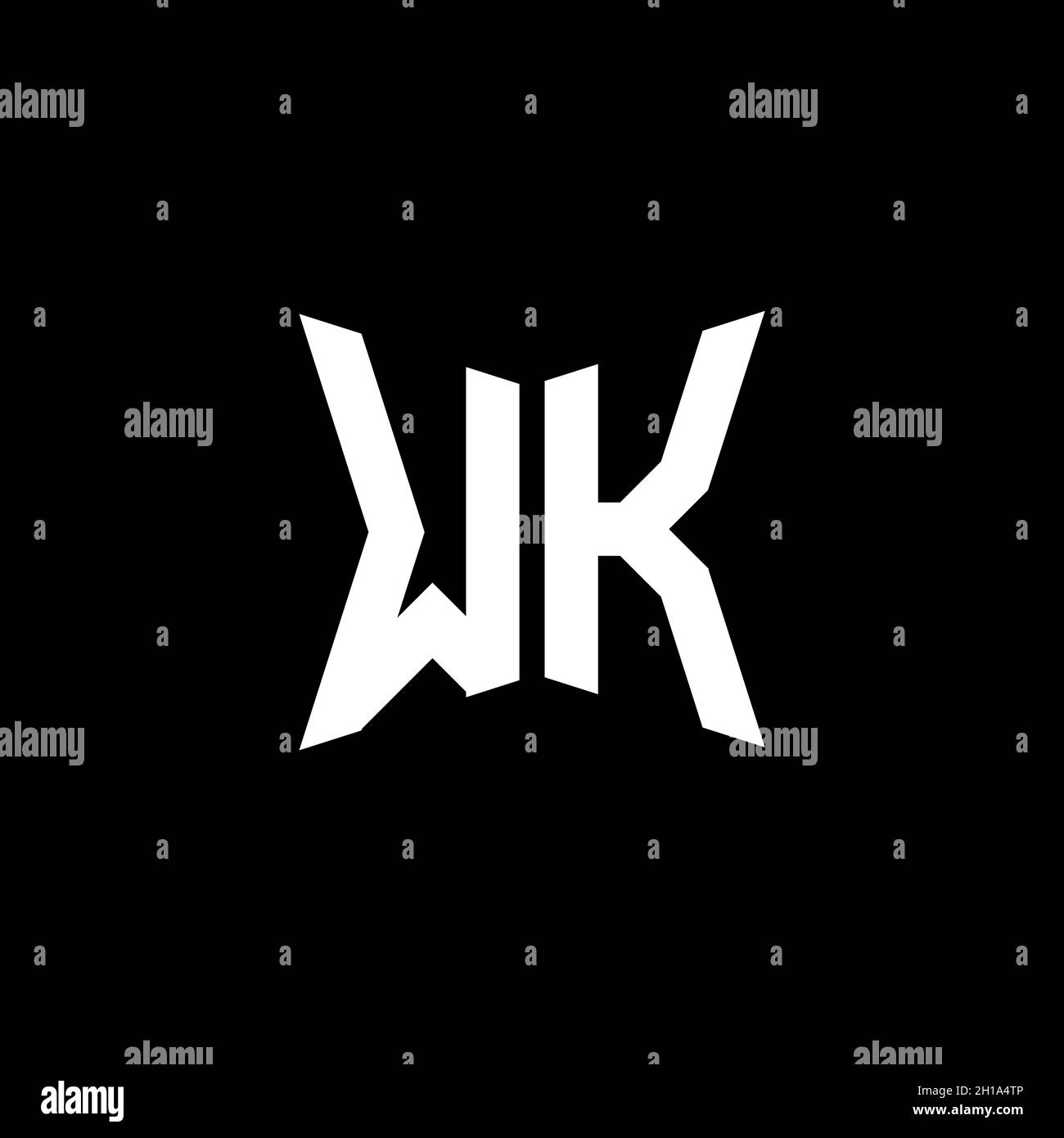 WK Monogram logo letter with Cakra geometric shape style design ... WK Monogram logo letter with Cakra geometric shape style design ...