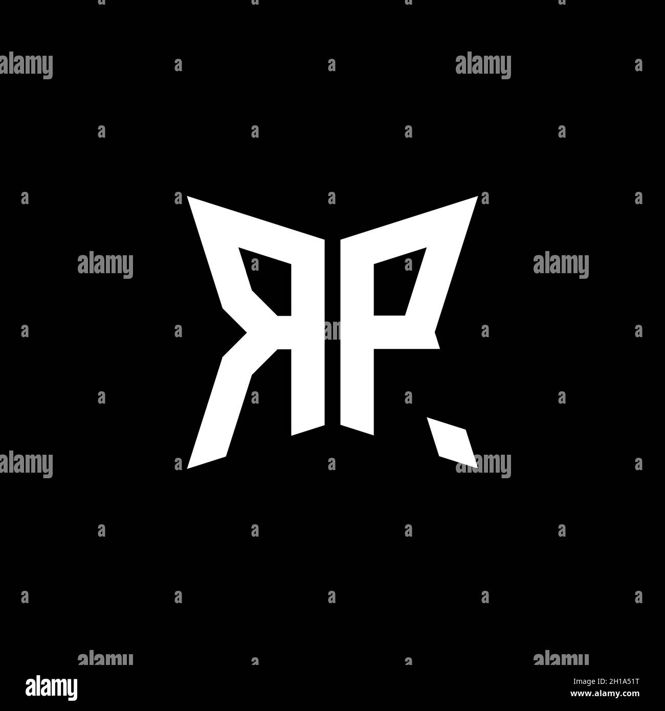 RP Monogram logo letter with Cakra geometric shape style design ...