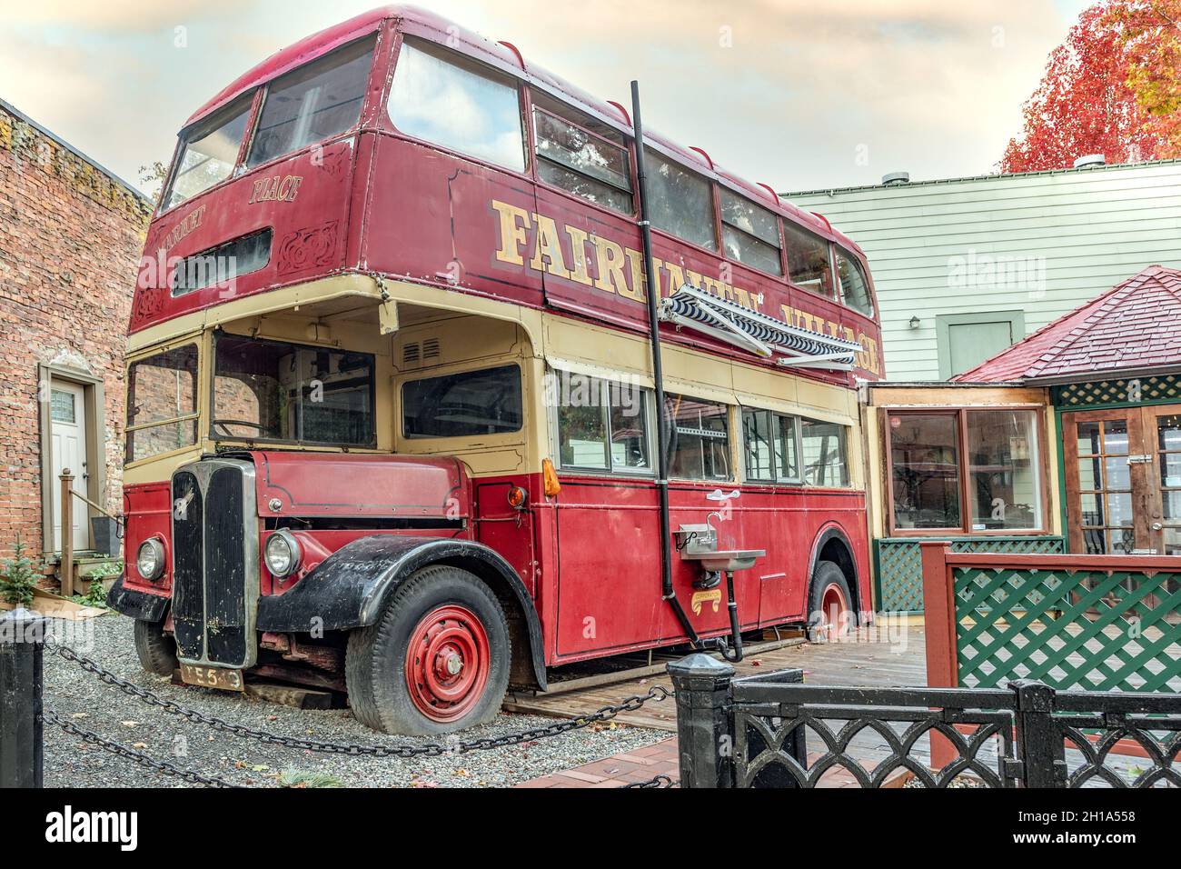 Bellingham, WA USA - 10-10-2021: A Vintage Passenger Bus is an iconic ...