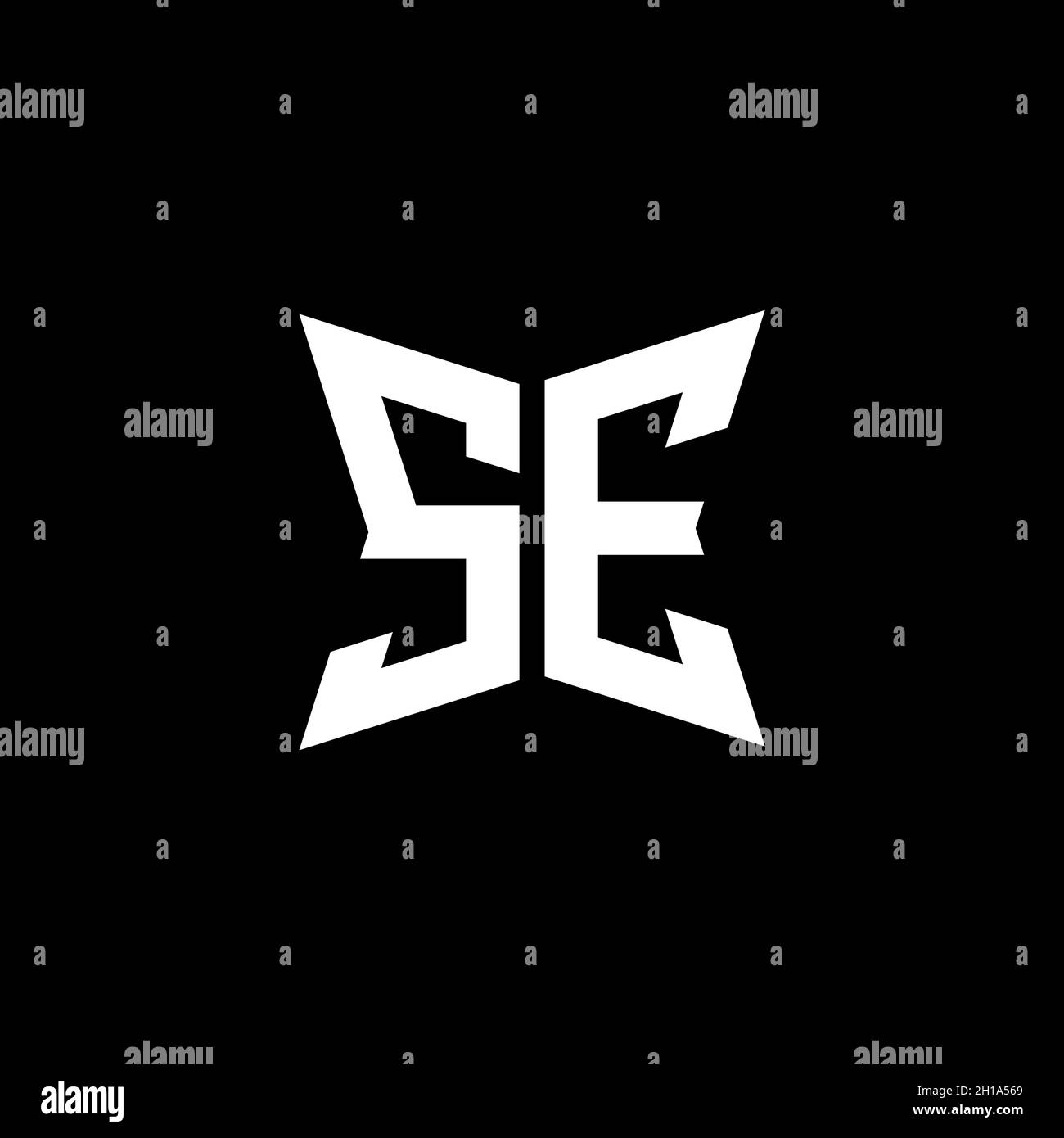 SE Monogram logo letter with Cakra geometric shape style design ...