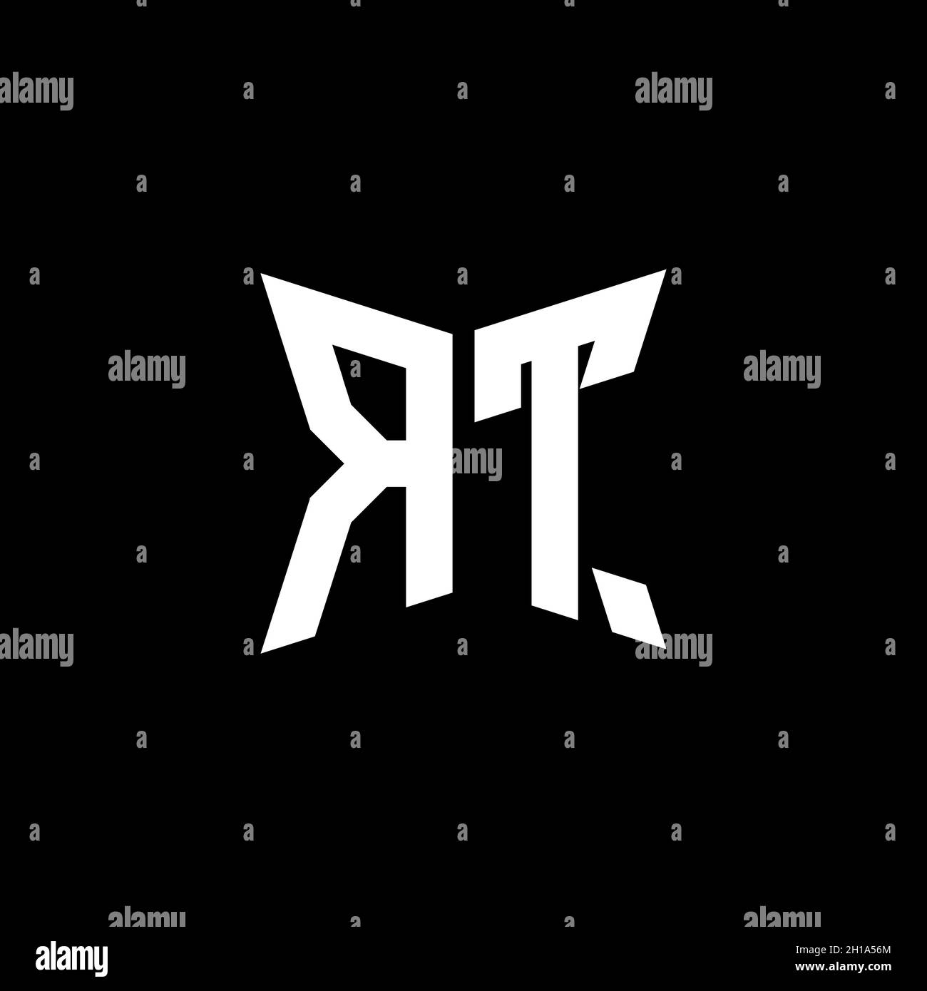 RT Monogram logo letter with Cakra geometric shape style design ...