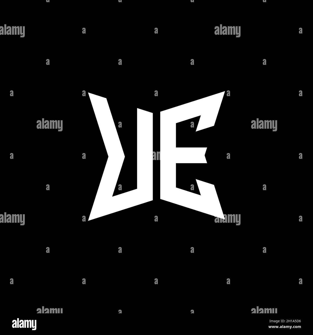 UE Monogram logo letter with Cakra geometric shape style design ...
