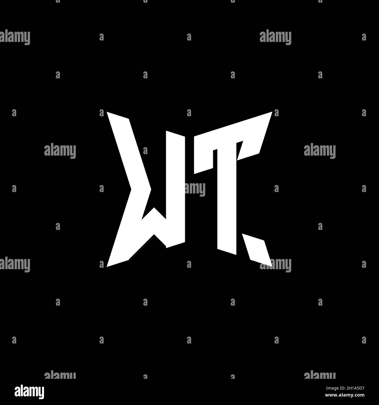 WT Monogram logo letter with Cakra geometric shape style design ...