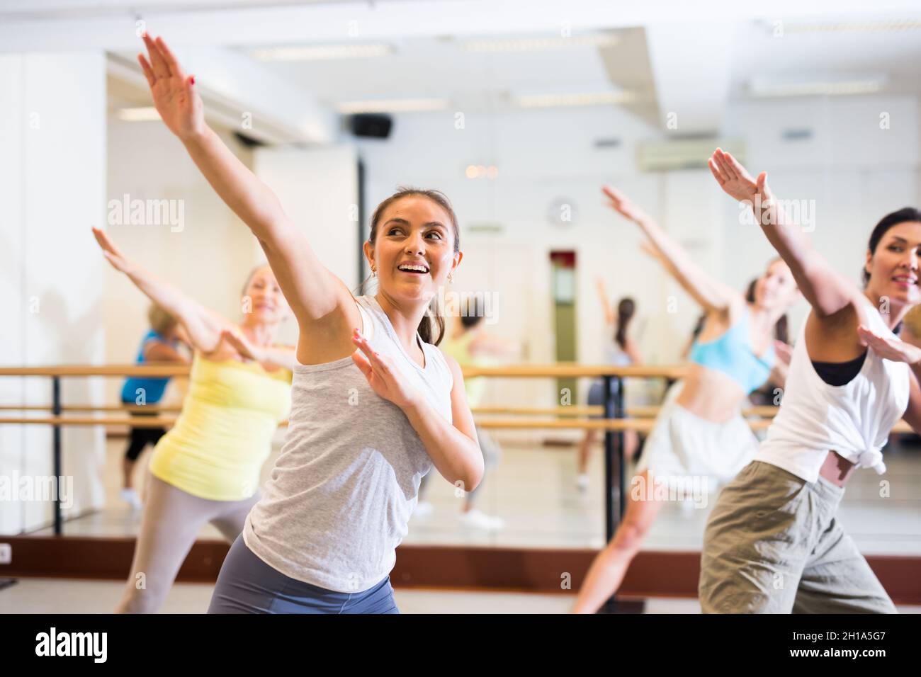 Women dancing together in studio Stock Photo - Alamy