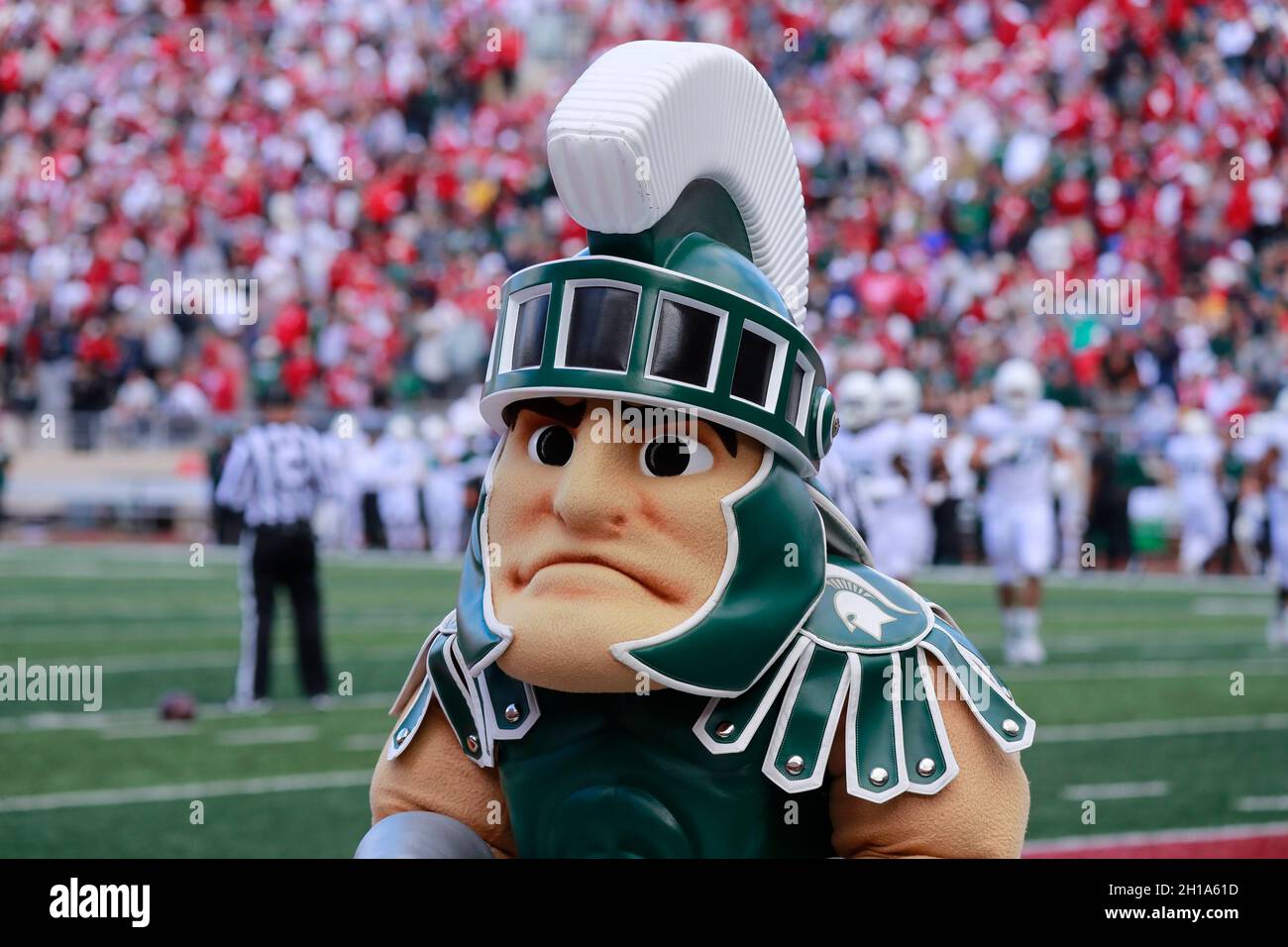 BLOOMINGTON, UNITED STATES - 2021/10/16: The Michigan State mascot ...