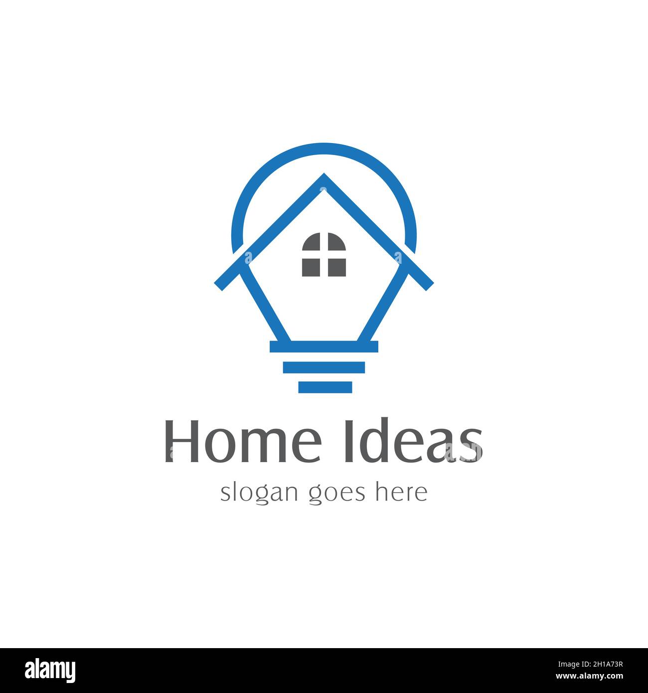 Home decor logo vector with light bulb sign. interior logo sign ...