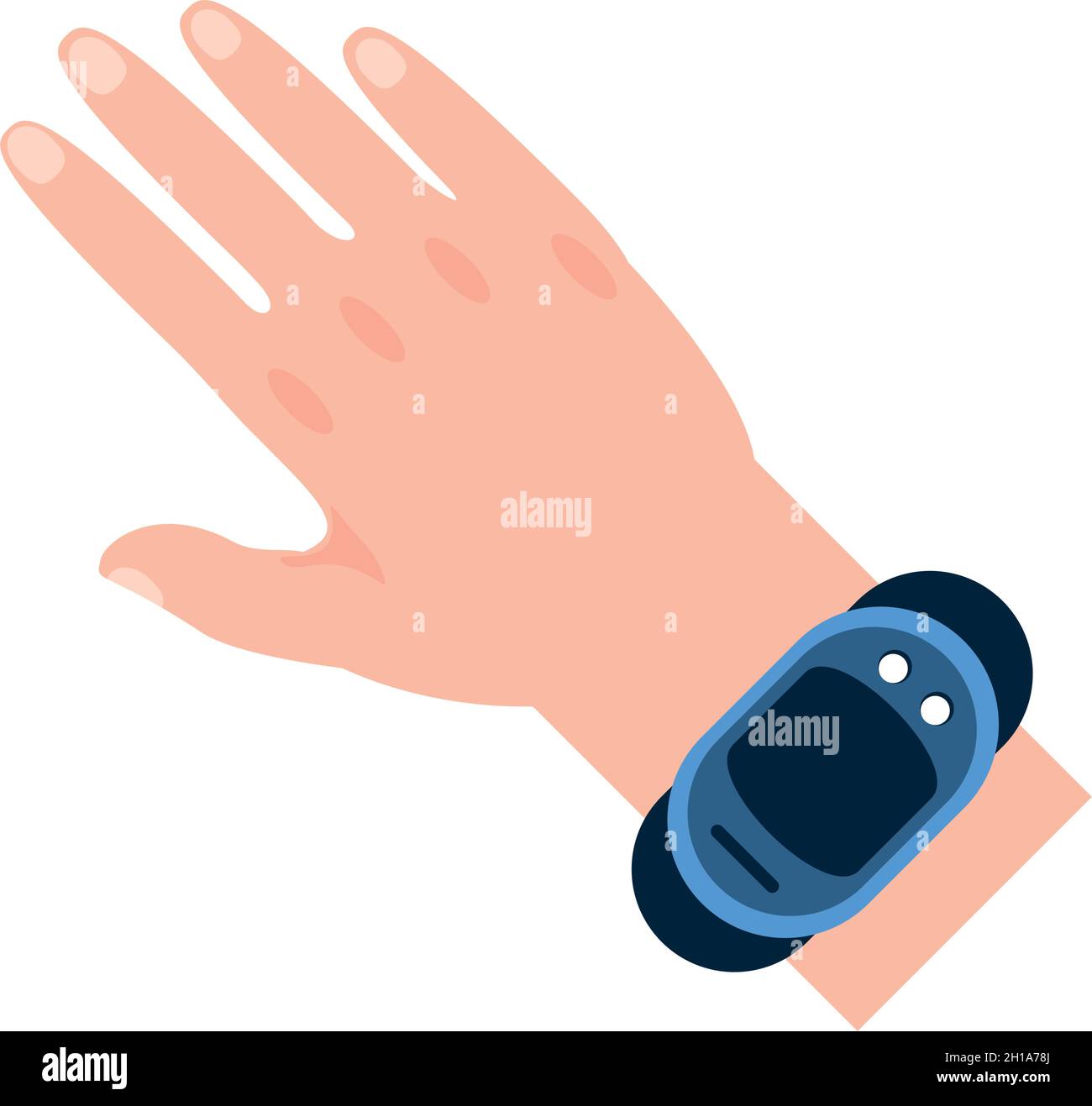 hand with wearable bracelet Stock Vector Image & Art - Alamy