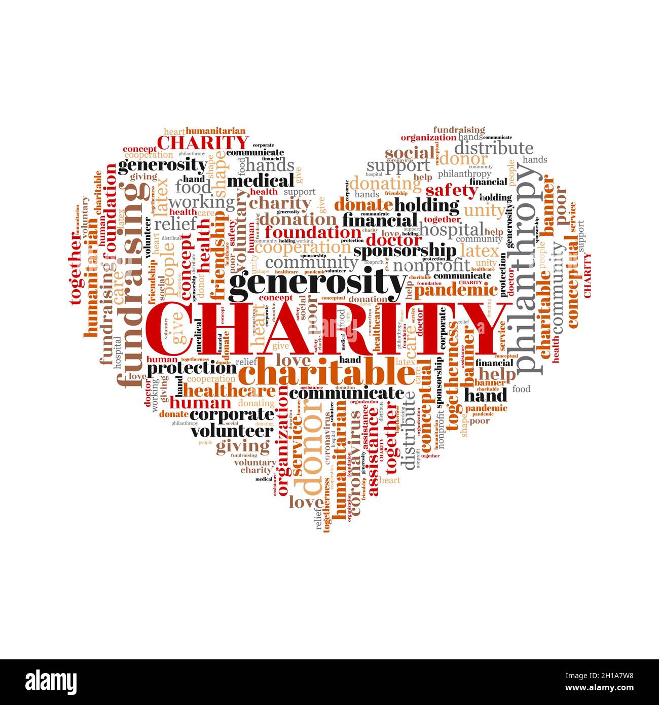 Charity word cloud concept with love symbol Stock Vector Image & Art ...