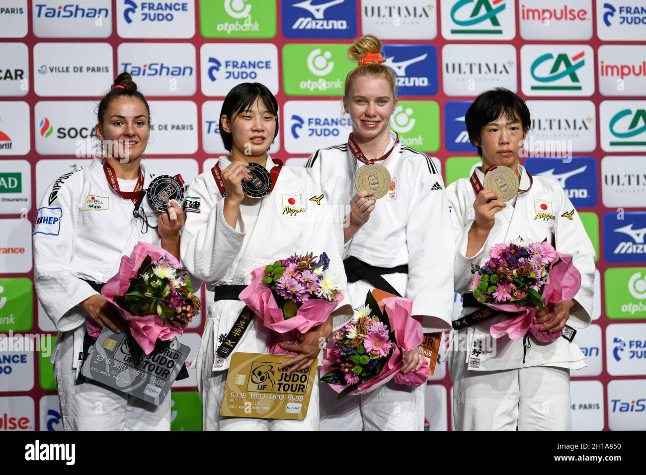 Women -70 kg, MATIC Barbara (CRO) Silver medal, ONO Yoko (JPN) Gold ...