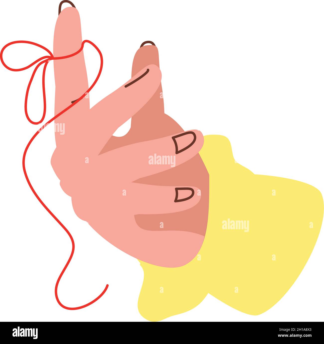 red thread in index finger Stock Vector Image & Art - Alamy