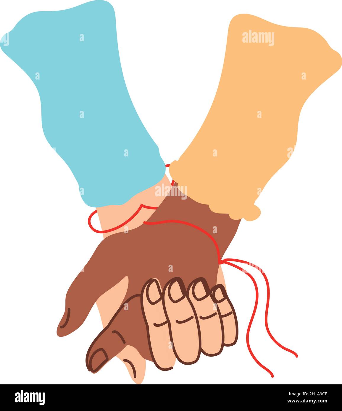 Red string of fate Cut Out Stock Images & Pictures - Alamy