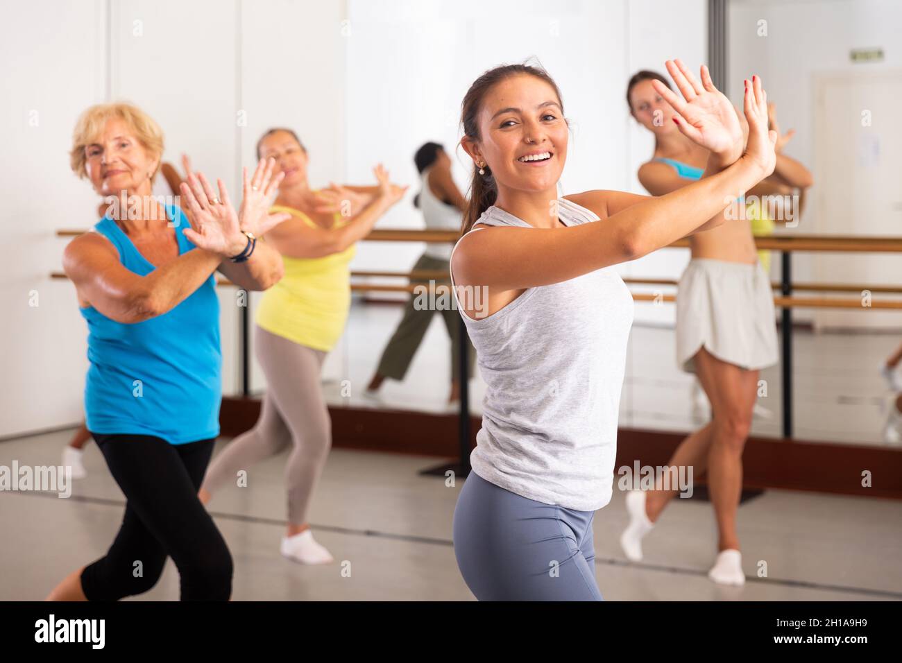 Women dancing together in studio Stock Photo - Alamy