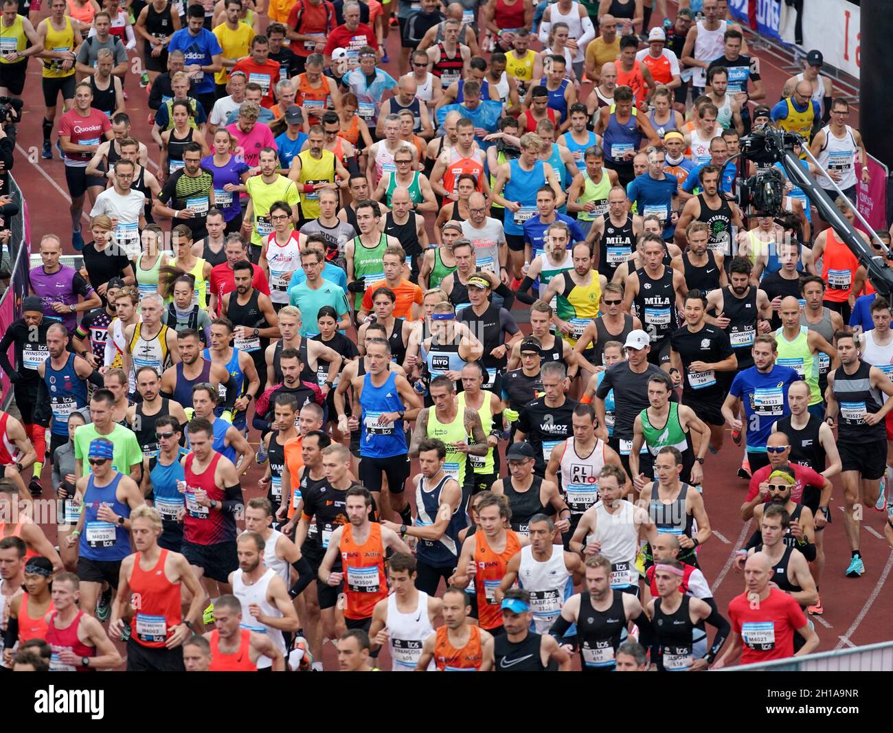 Start of the marathon during TCS Amsterdam Marathon 2021 on October 17 ...
