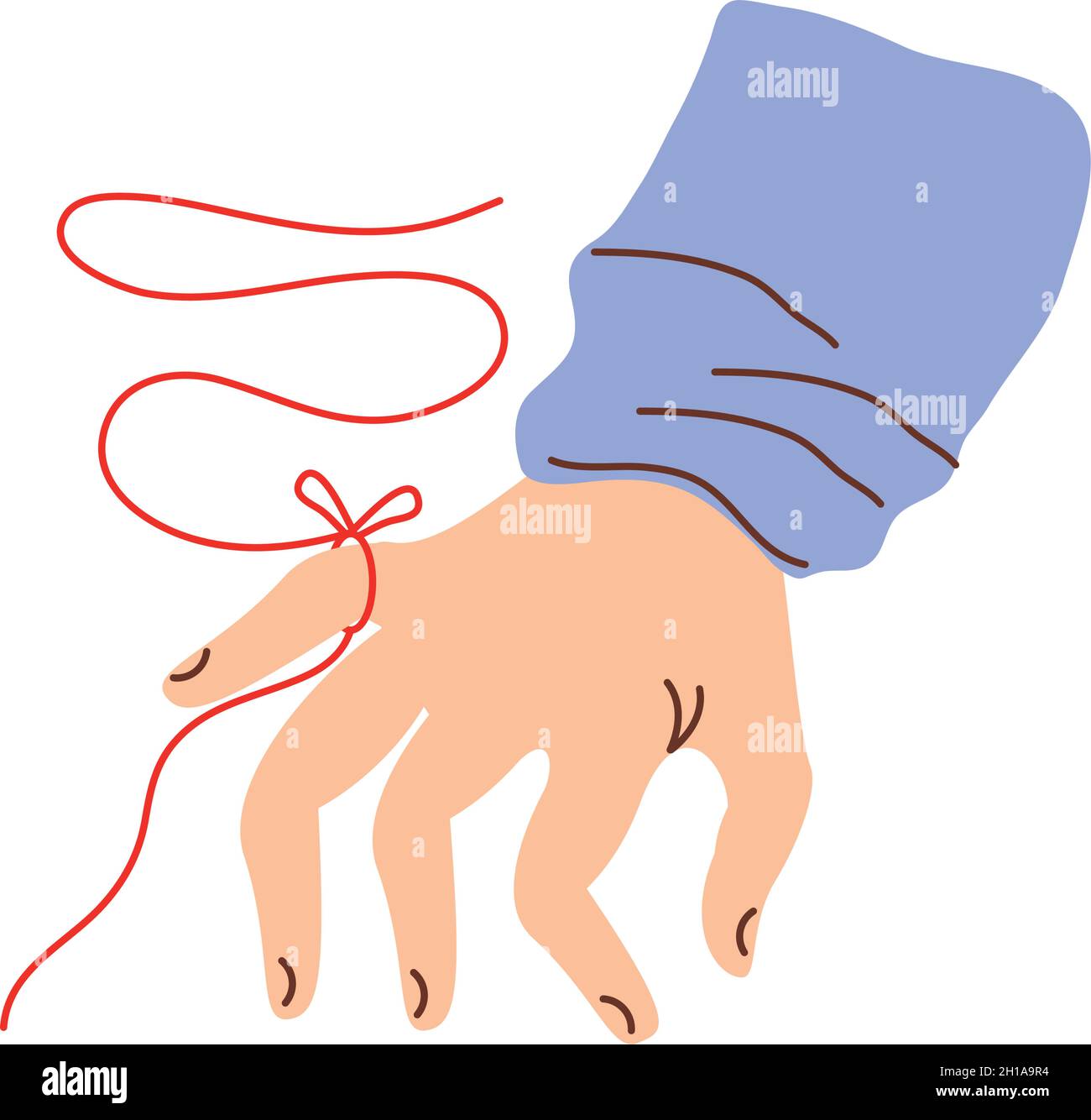 fate, little finger with red thread Stock Vector Image & Art - Alamy