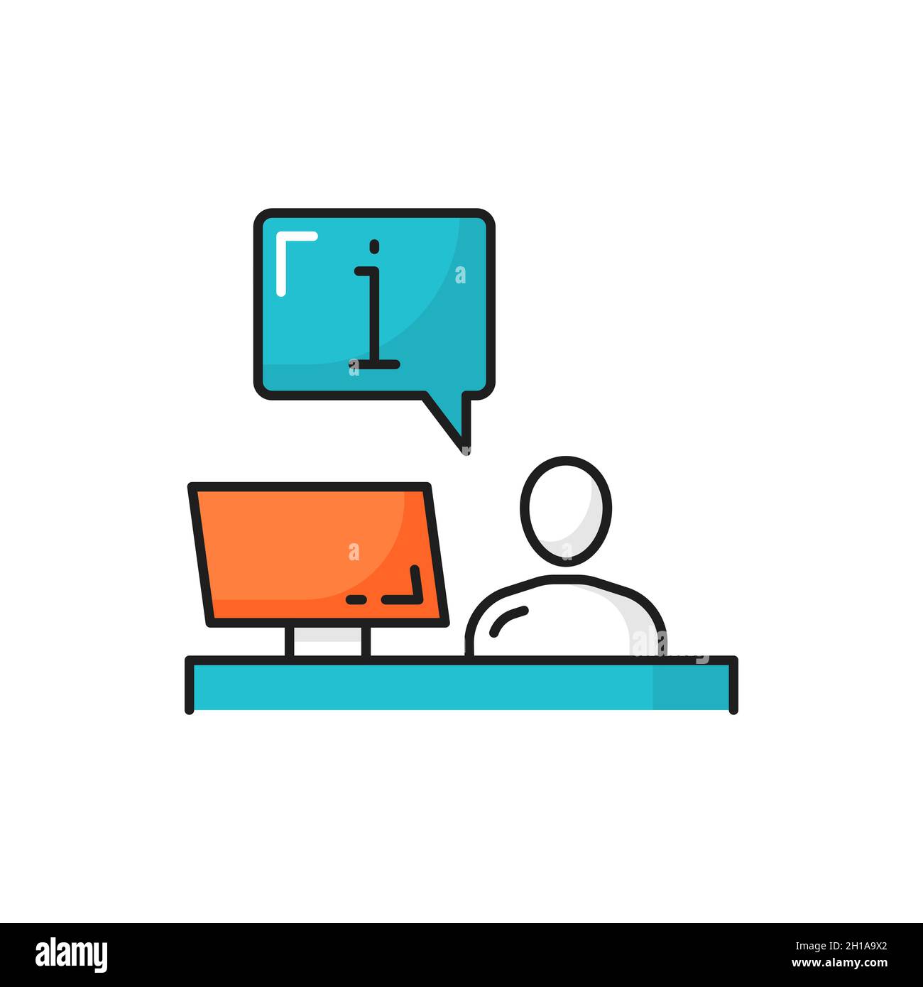 Check in registration table, assistant, man sitting at information ...