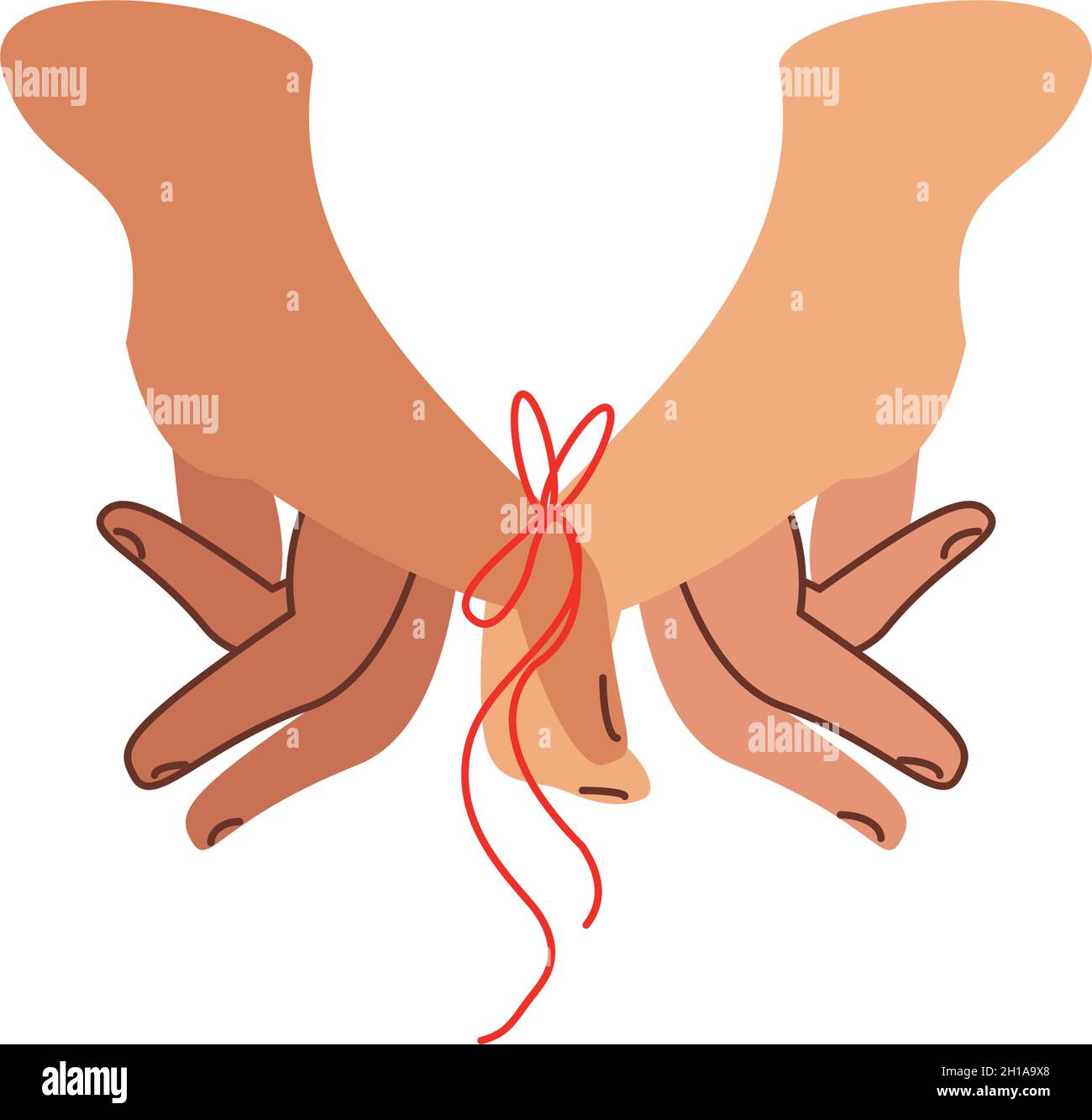 Red thread of fate hi-res stock photography and images - Alamy