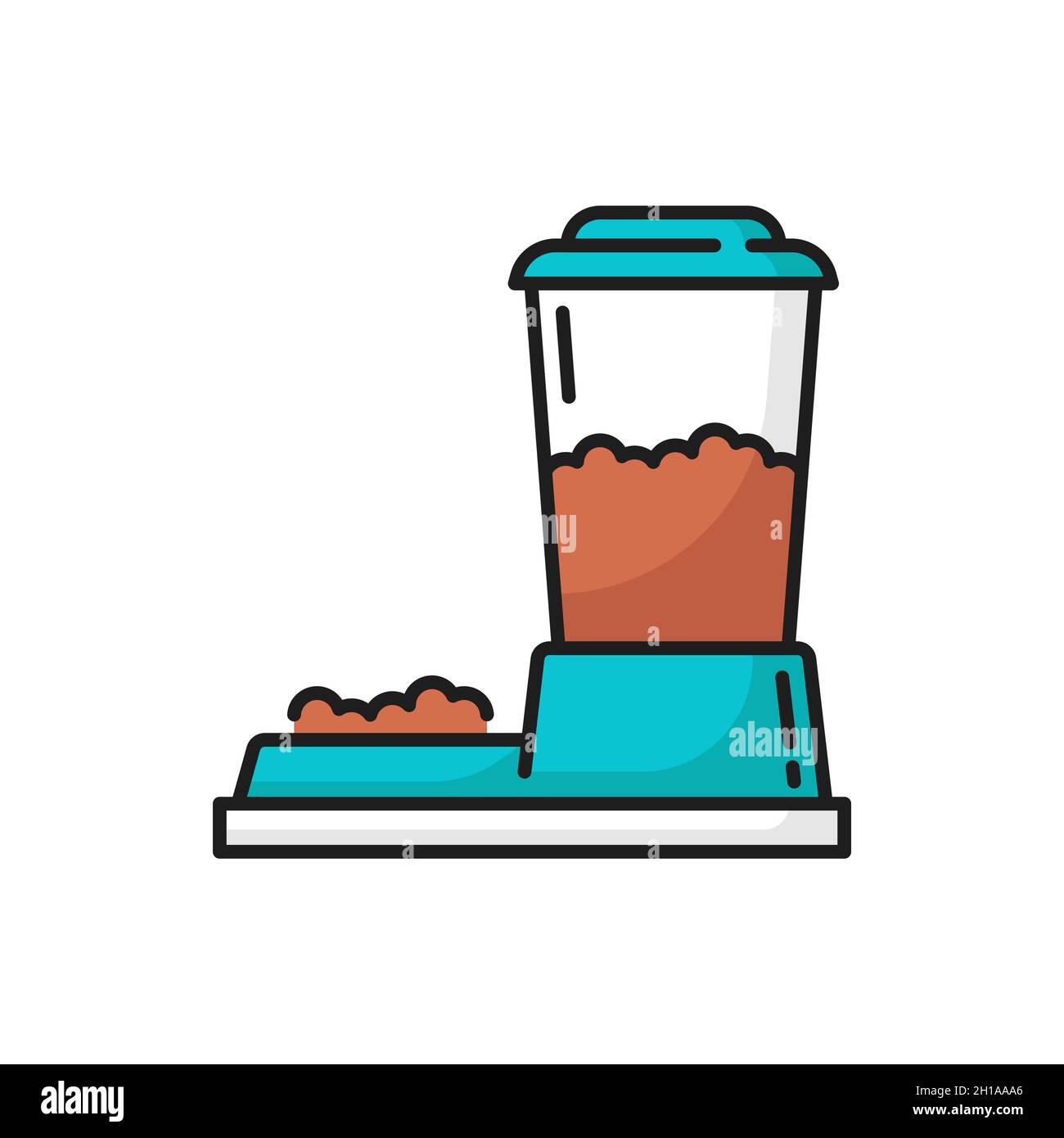 Cat or dogs automatic feeder isolated pets food bowl outline icon ...