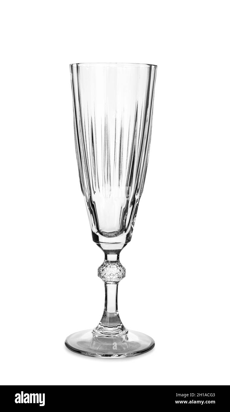 Beautiful empty glass isolated on white background Stock Photo - Alamy