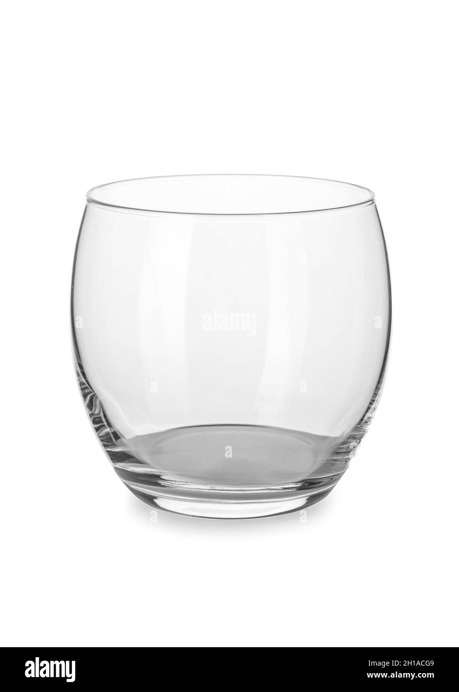 Beautiful empty glass isolated on white background Stock Photo - Alamy