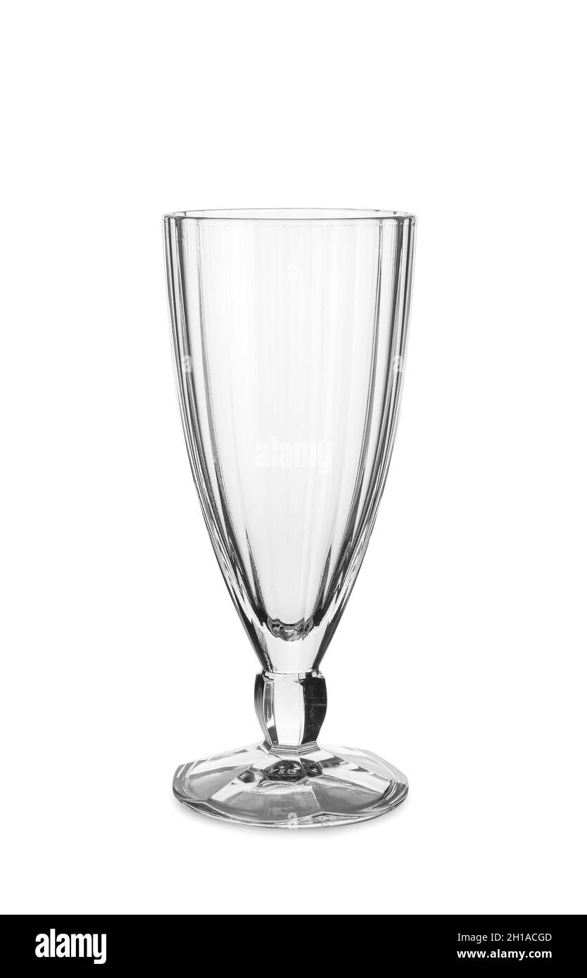 Beautiful empty glass isolated on white background Stock Photo - Alamy