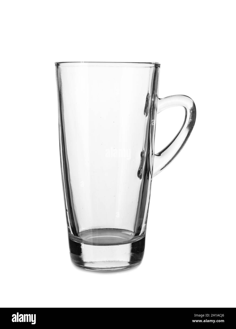 Beautiful empty glass cup isolated on white background Stock Photo - Alamy