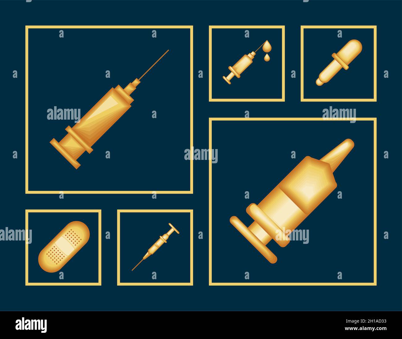 medical syringes icons Stock Vector Image & Art - Alamy