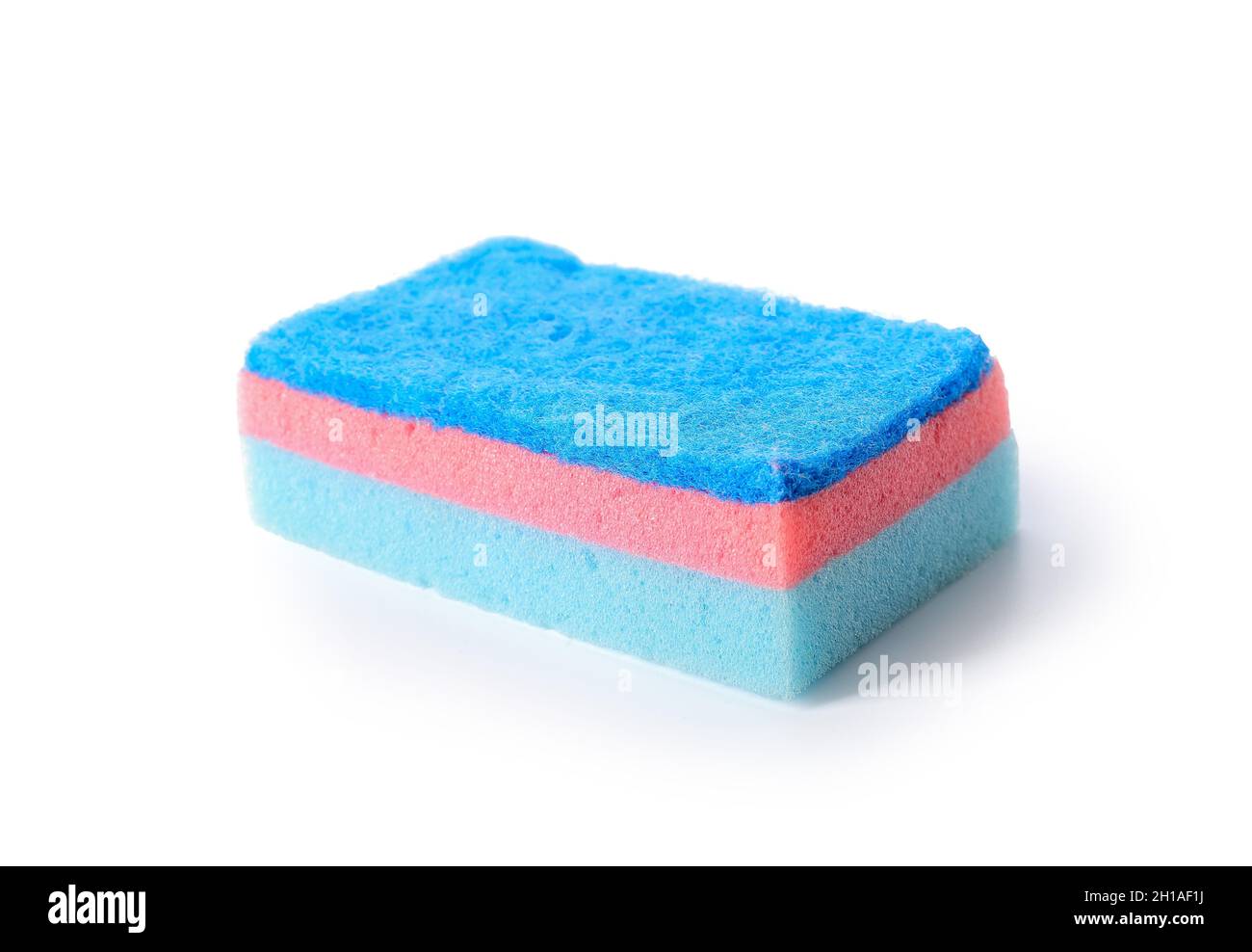Cleaning sponge on white background Stock Photo - Alamy