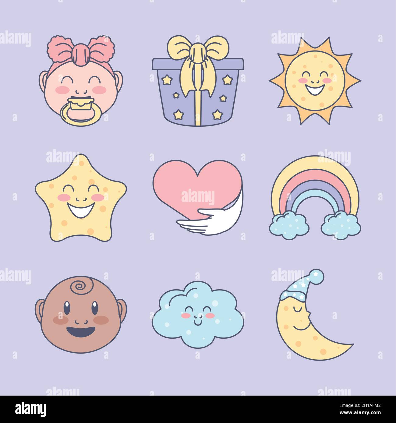 cute babies cartoon Stock Vector Image & Art - Alamy