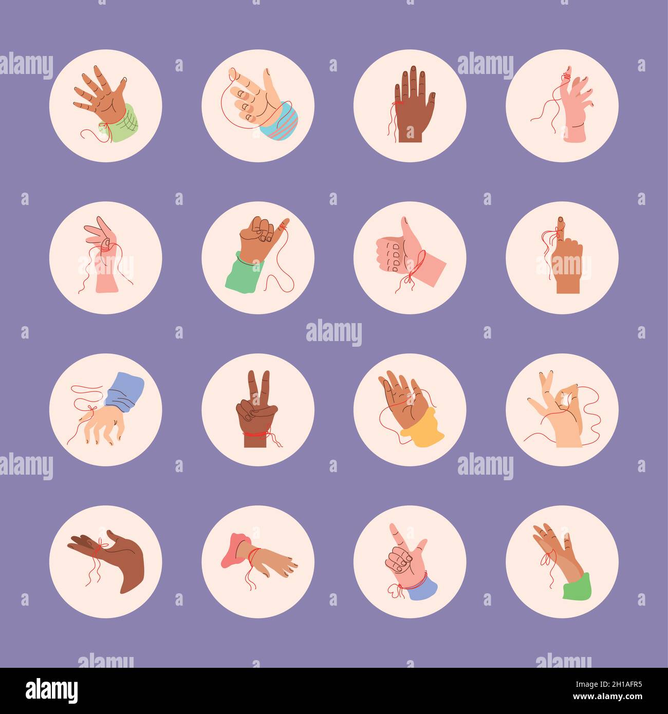 Red string of fate hi-res stock photography and images - Alamy