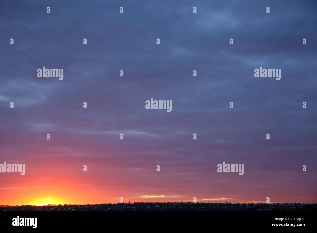 View of sky with clouds in evening Stock Photo - Alamy