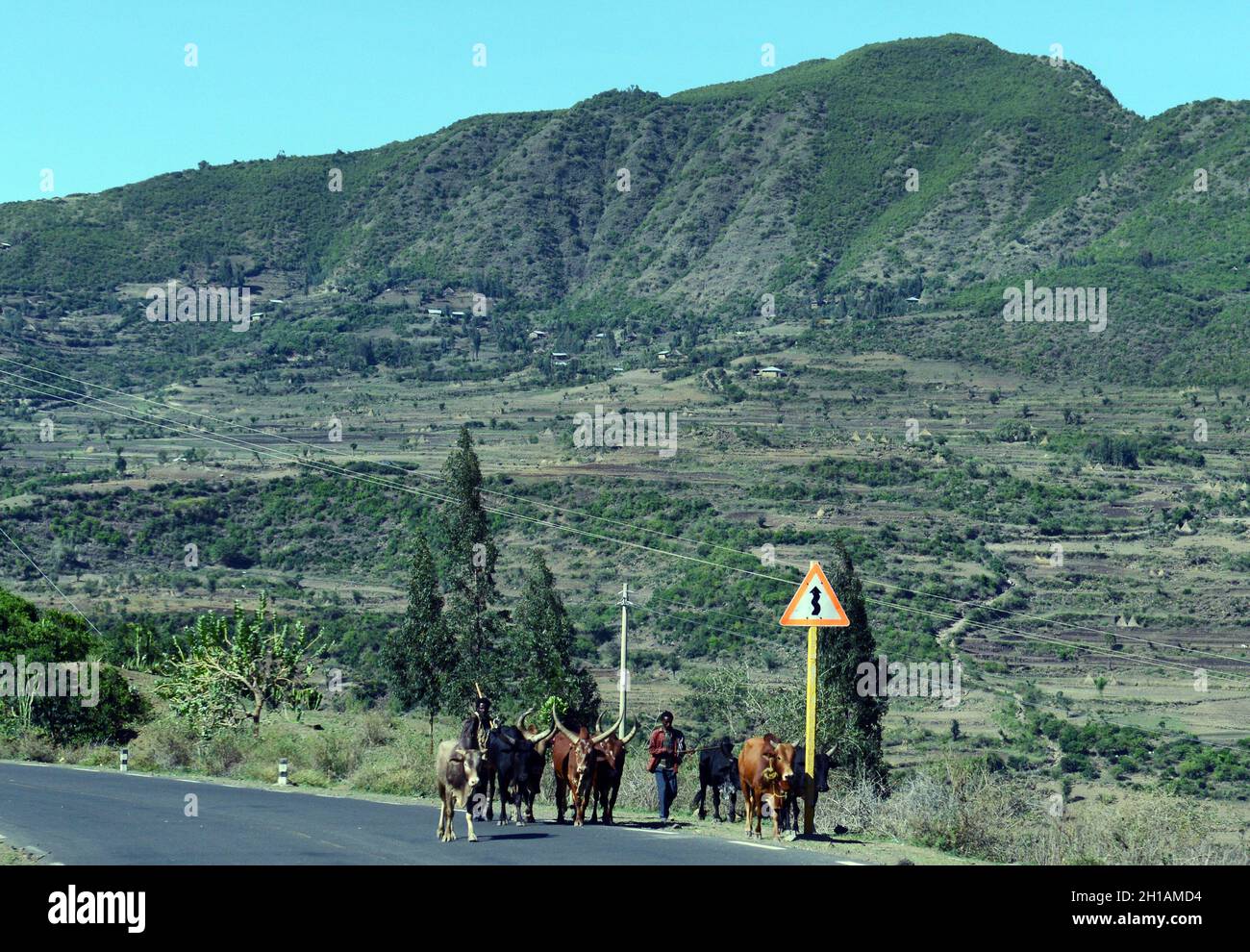 Picturesque landscapes along the road between Dessie and Weldiya in ...