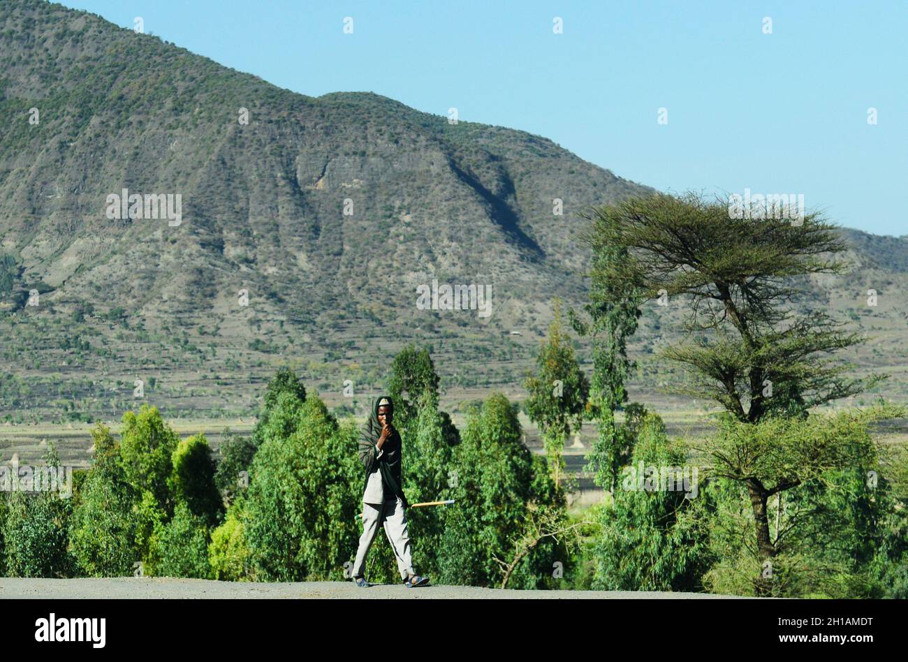 Picturesque landscapes along the road between Dessie and Weldiya in ...