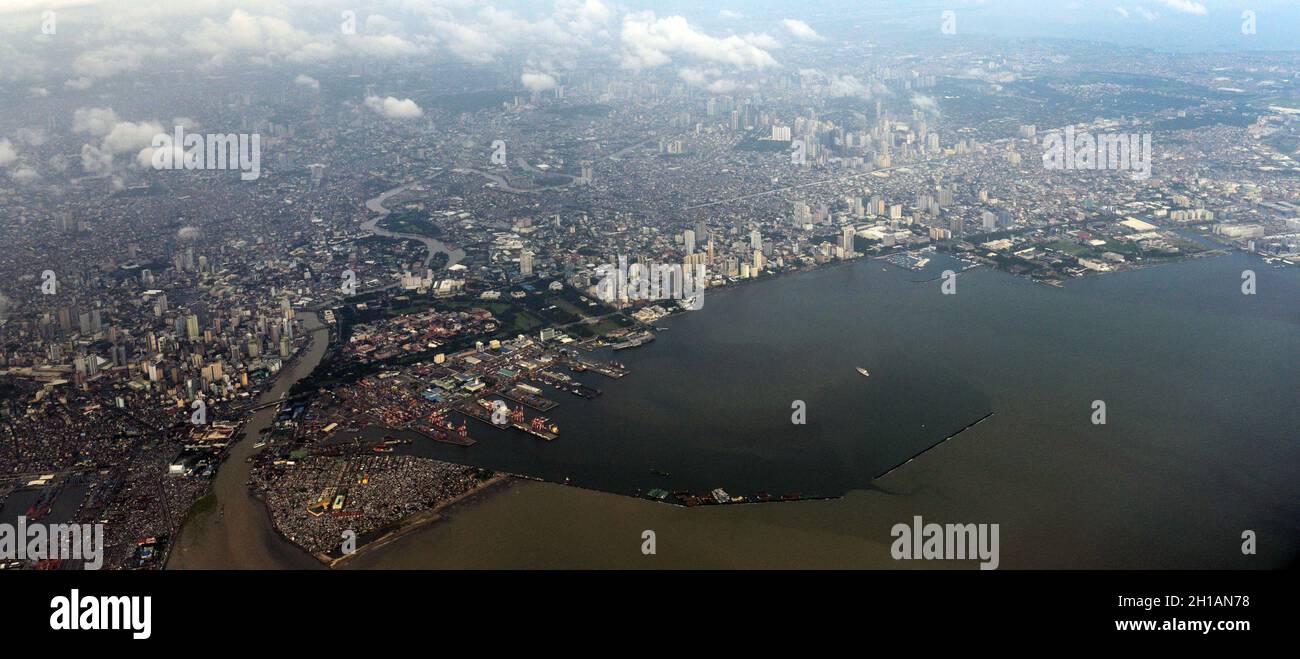 Aerial view of Manila, The Philippines Stock Photo - Alamy