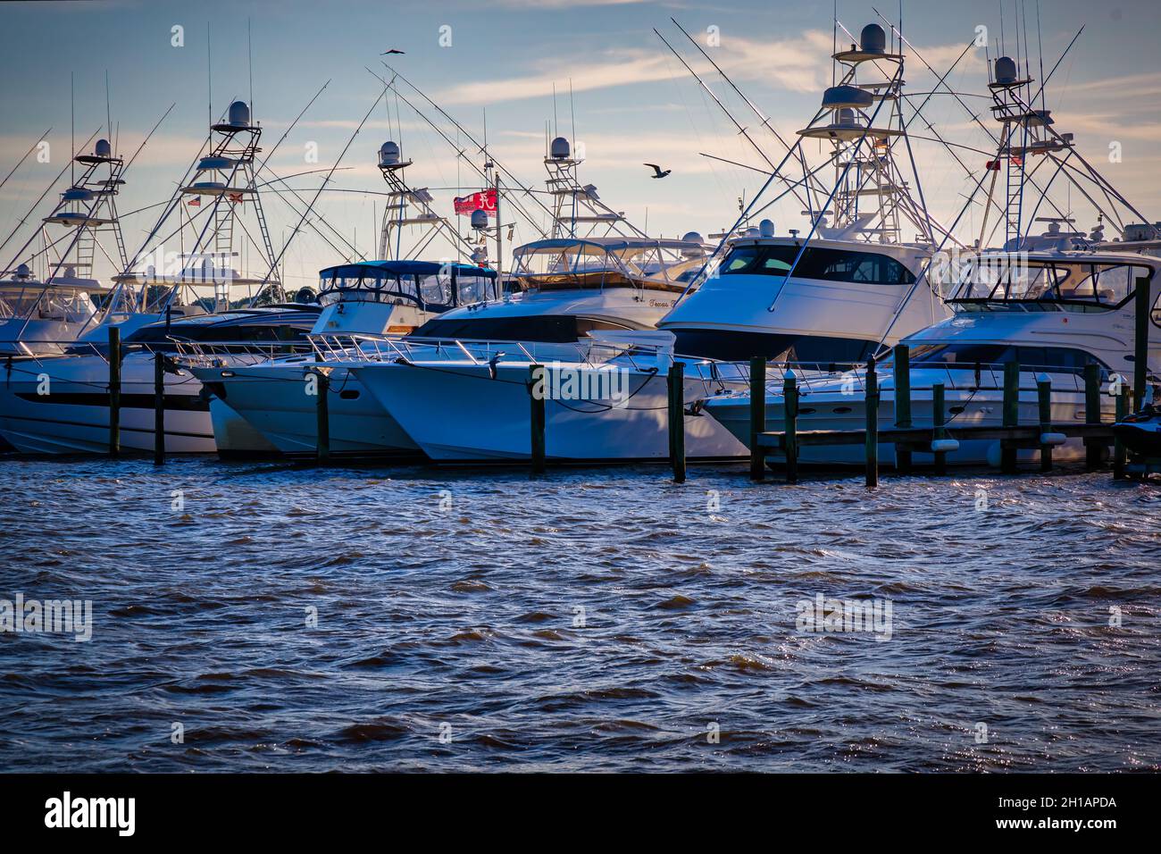 Beautiful Pier Side view of unique boats and Yacht's Stock Photo - Alamy