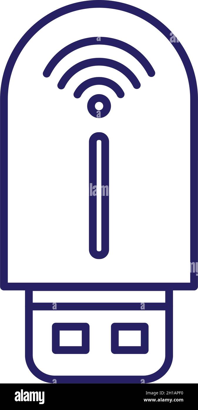 usb with wifi signal Stock Vector Image & Art - Alamy