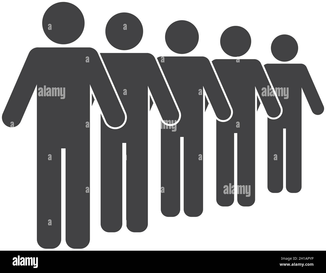 Five male figures Stock Vector Images - Alamy