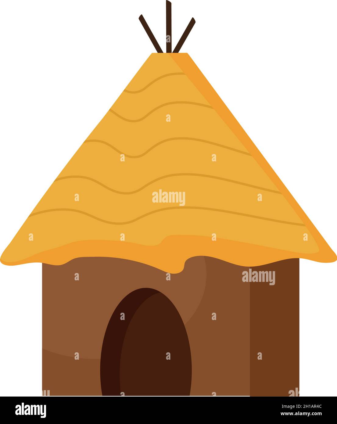 Straw beach hut Cut Out Stock Images & Pictures - Alamy