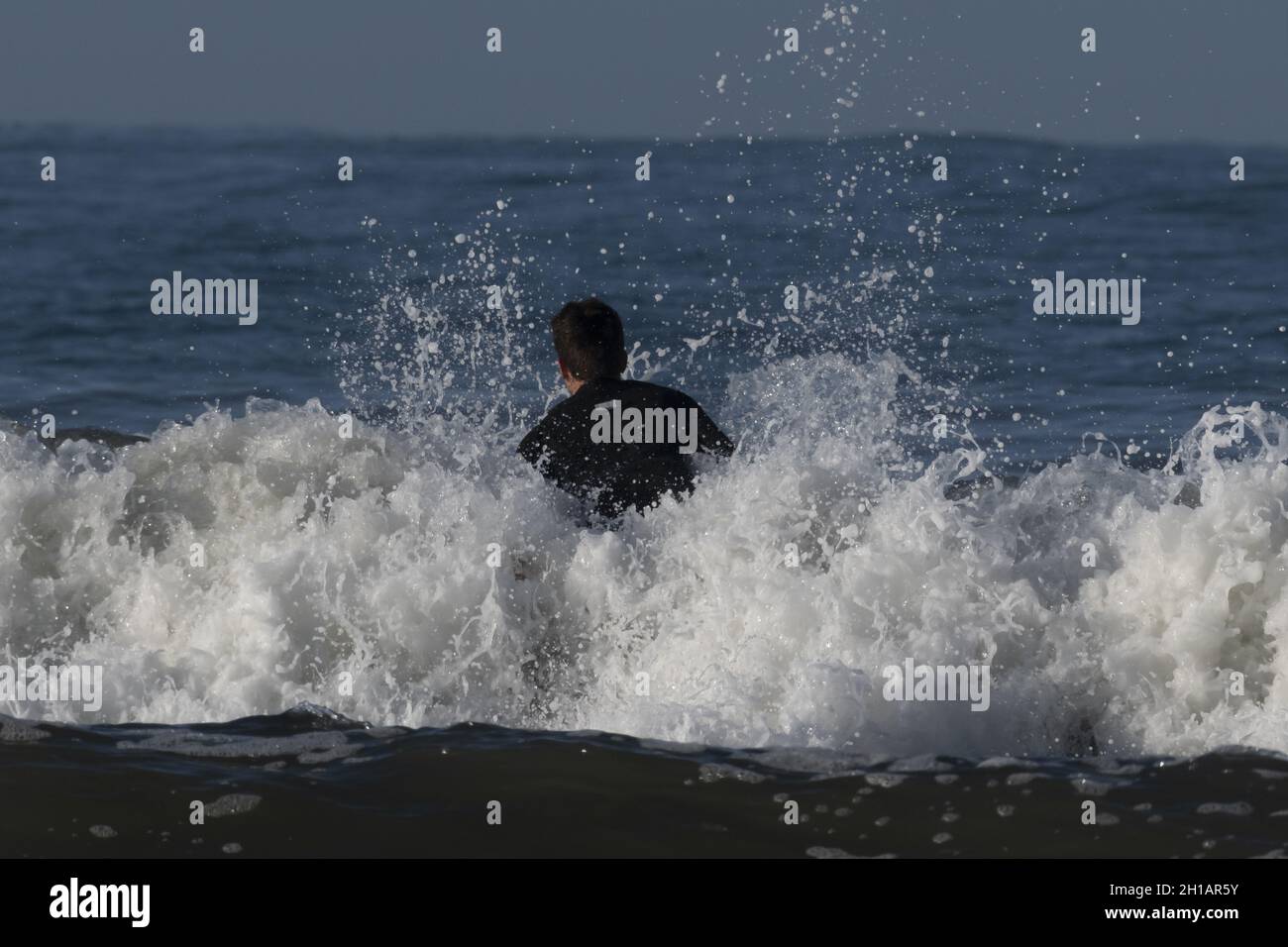 Man surfing on Ventura Beach in California, USA Stock Photo - Alamy