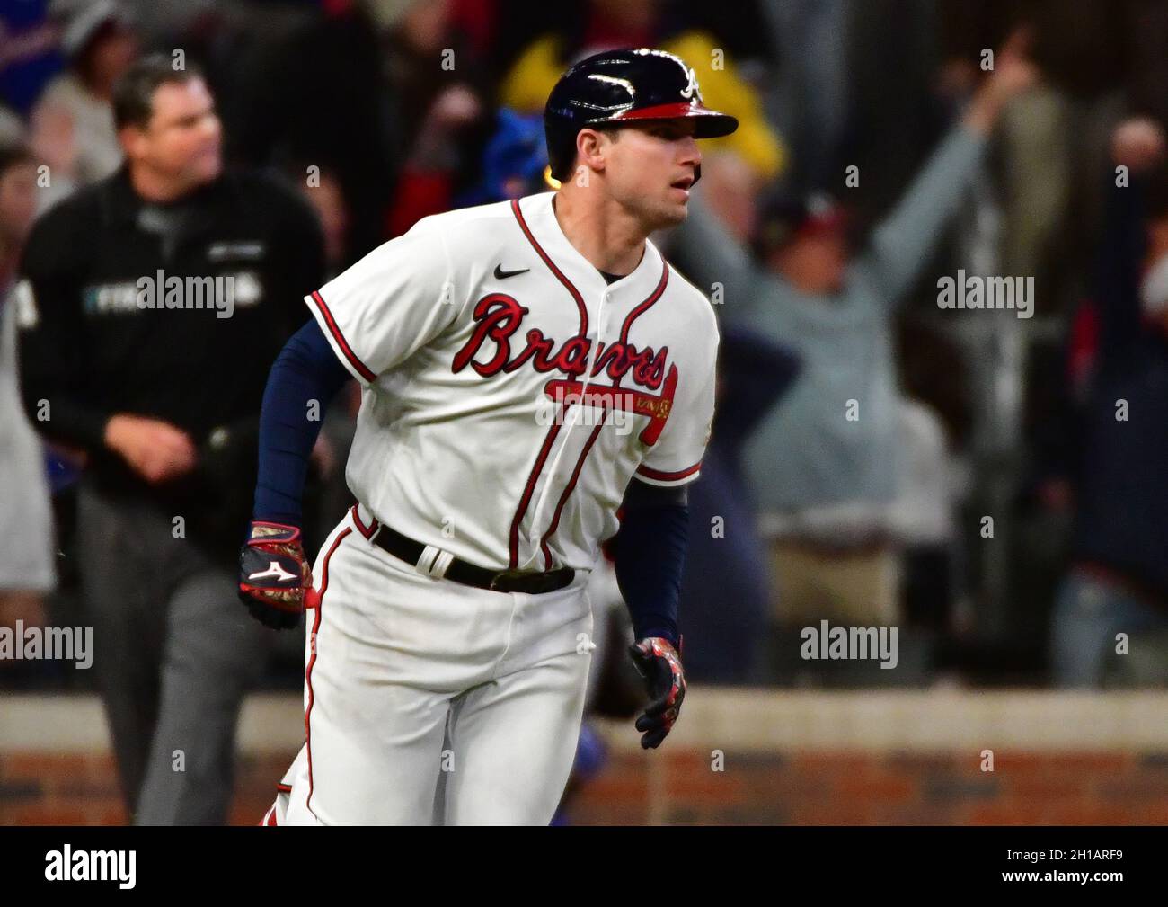 Atlanta, United States. 17th Oct, 2021. Atlanta Braves third baseman ...
