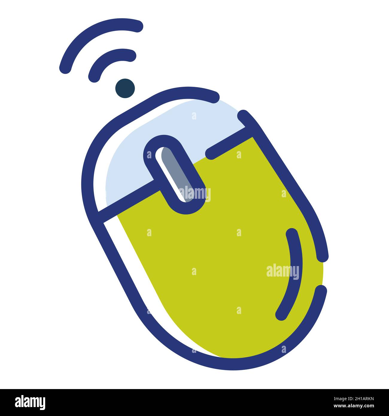 mouse wireless electronic single isolated icon with dash or dashed line ...