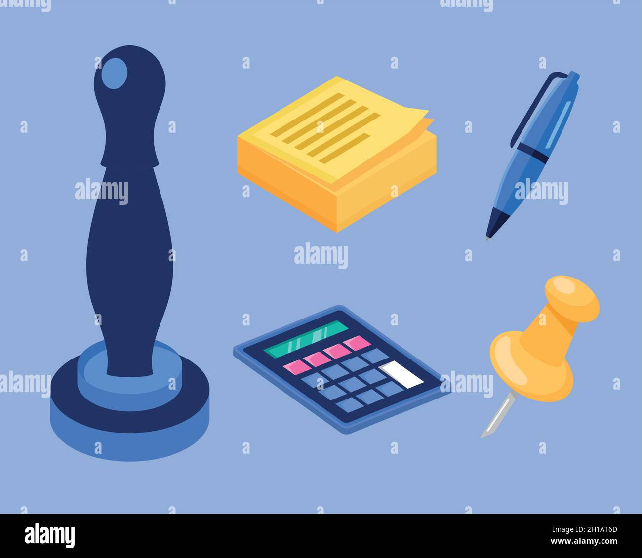 notary services five icons Stock Vector Image & Art - Alamy