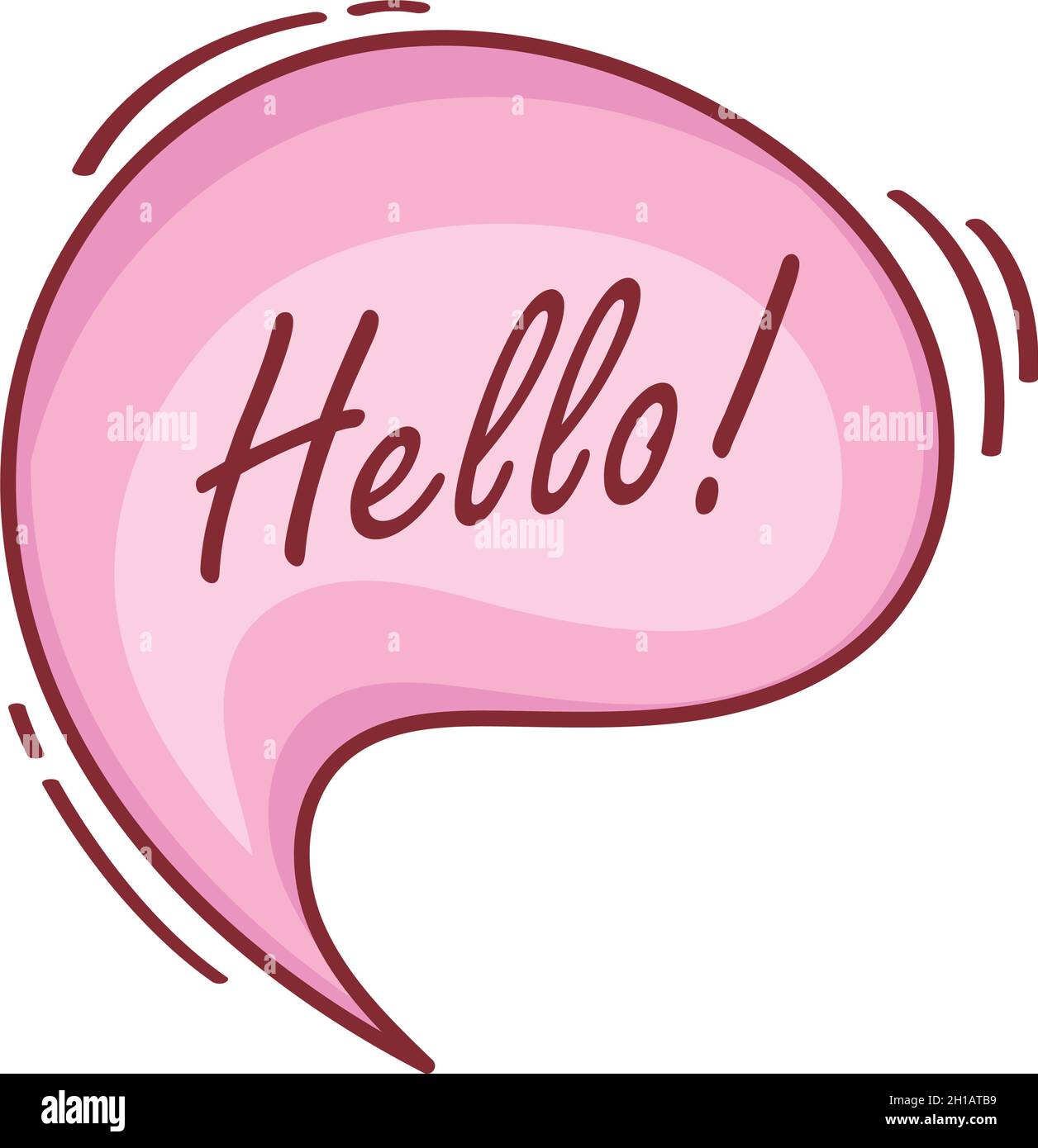 Illustration bubble word hello in Cut Out Stock Images & Pictures - Alamy