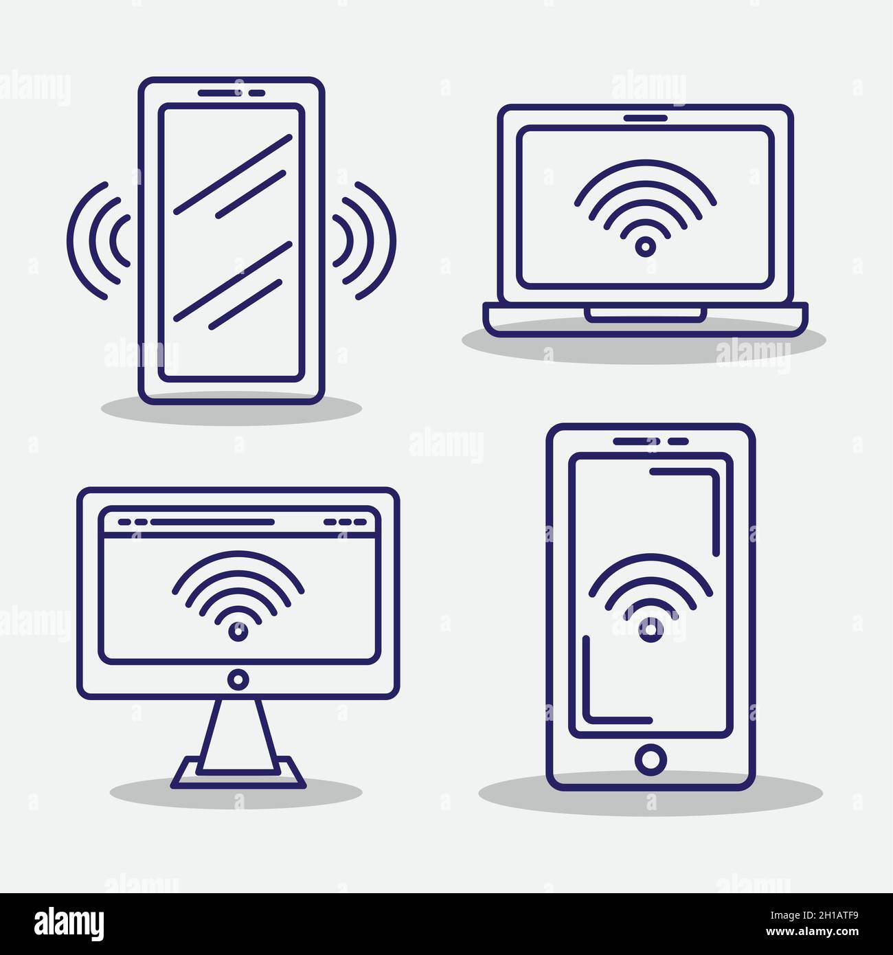 Four waves Cut Out Stock Images & Pictures - Alamy