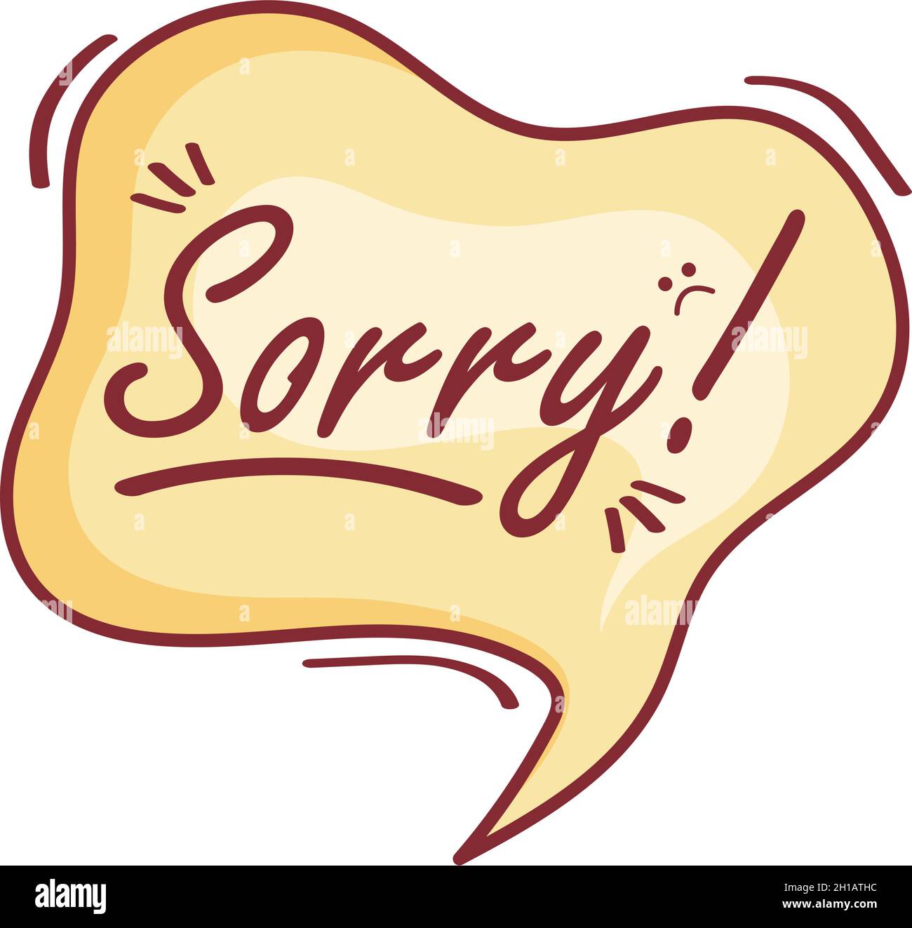 sorry in doodle bubble Stock Vector Image & Art - Alamy
