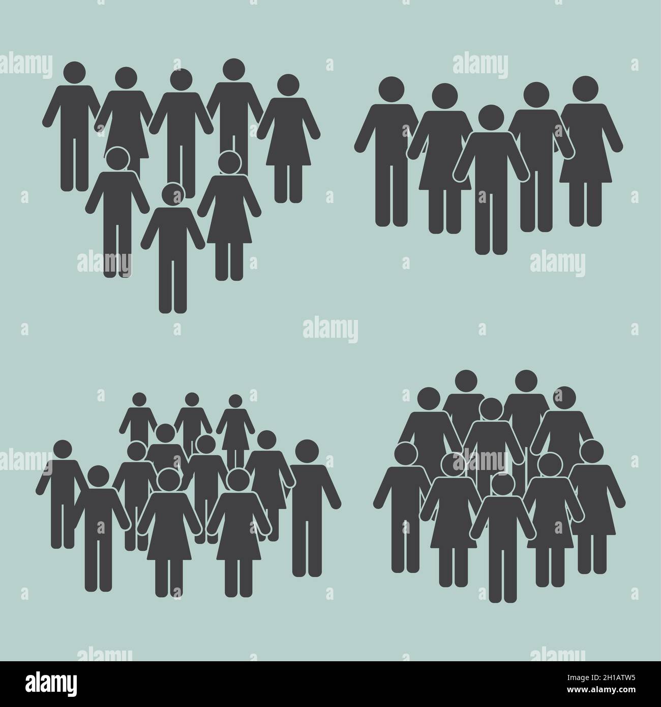 Population of figures Stock Vector Images - Alamy