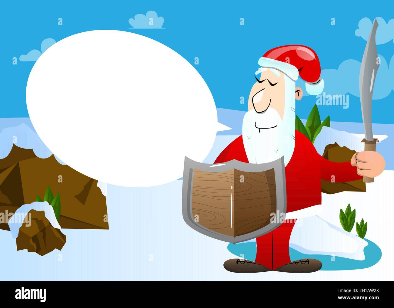 Santa claus knight armor Stock Vector Images - Alamy