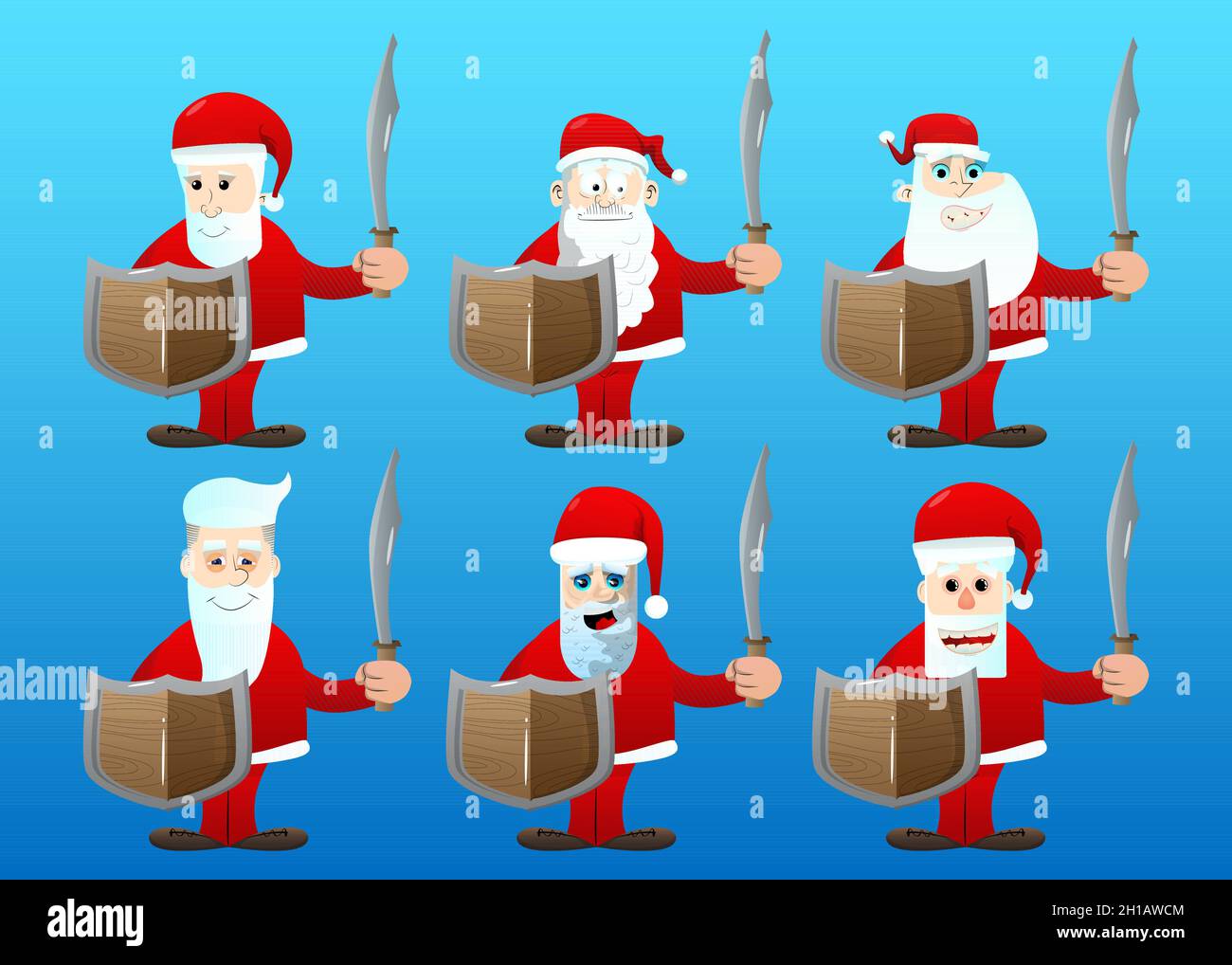 Santa claus knight armor Stock Vector Images - Alamy