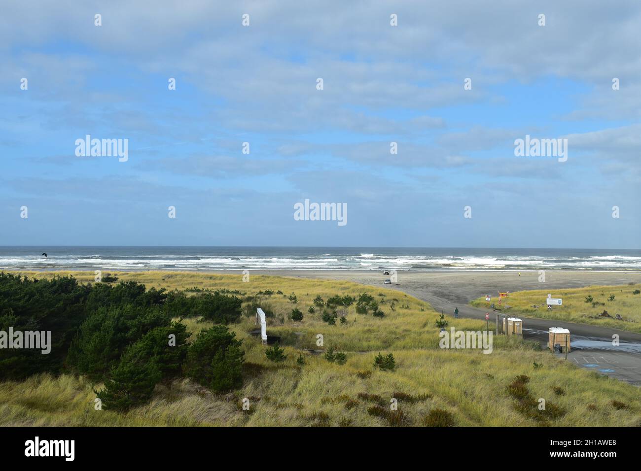 Views of the beach and dunes from The Pickled Fish Restaurant at the ...
