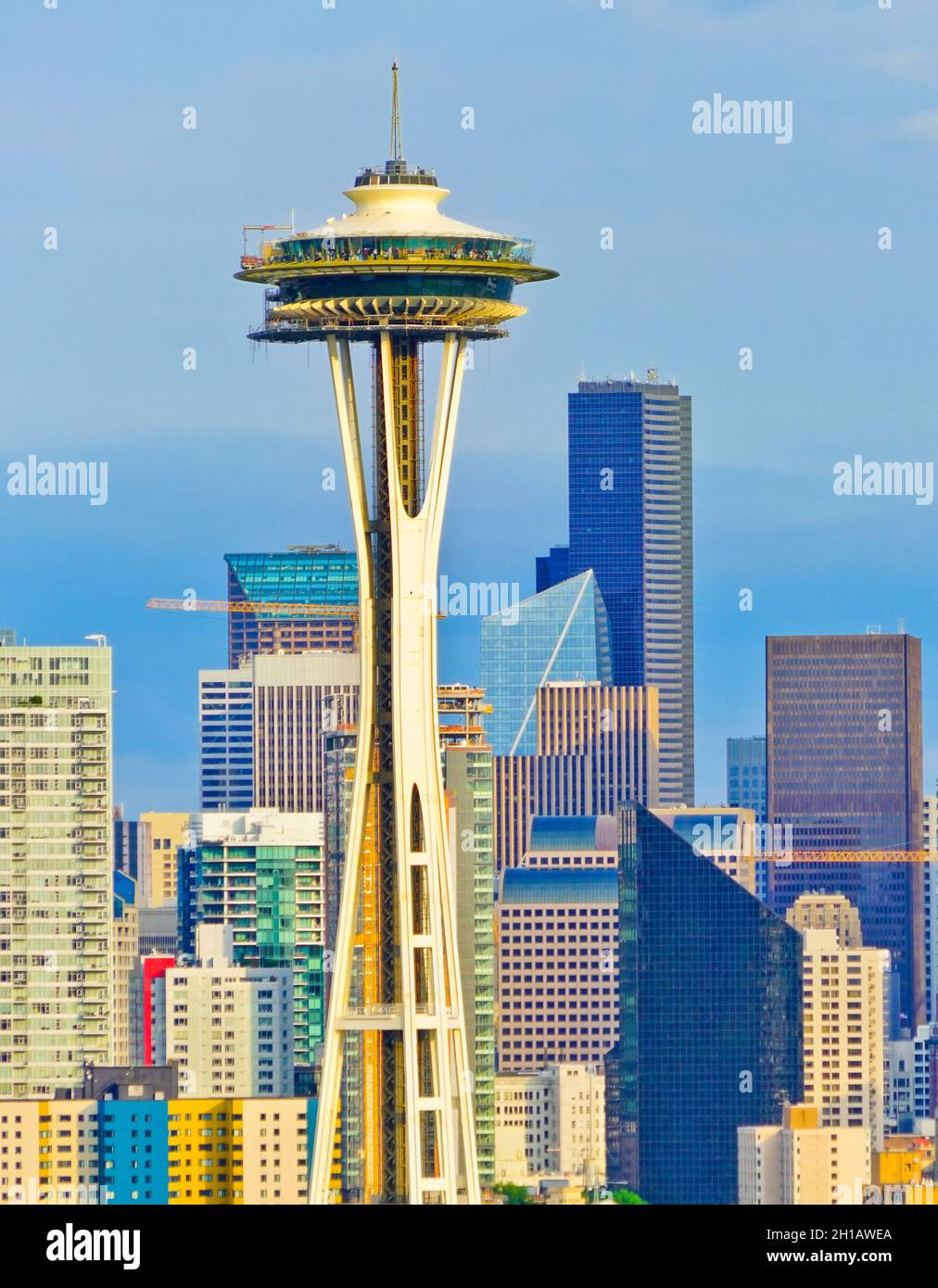 View of the skyline from the viewpoint at Kerry Park in Seattle Stock ...