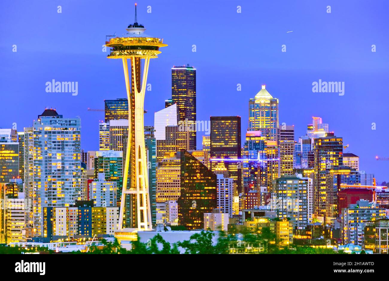 View of the skyline from the viewpoint at Kerry Park in Seattle Stock ...